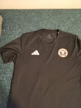 adidas | Shirts | Adidas Mens Black Crew Neck Soccer Jersey With White ...